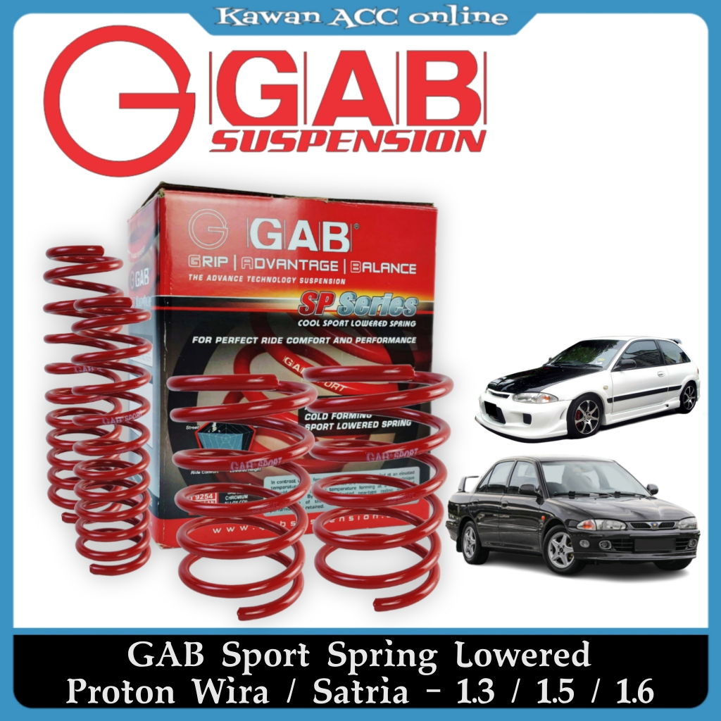 GAB SP Series Sport Lowered Spring Proton Wira Satria 1.3 / 1.5 / 1.6 ...