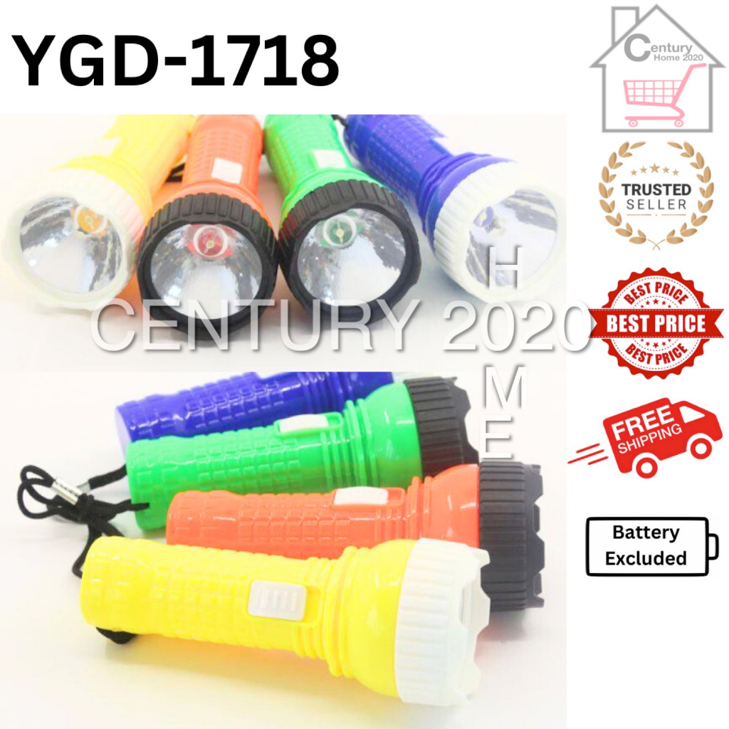 Mini LED Torch Flashlight Colorful Torch Light YGD-1718 | Shopee Malaysia