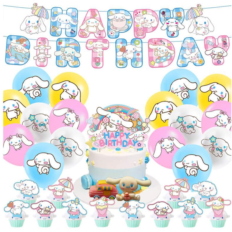 Cinnamoroll Birthday Decoration Set Cake Topper Cupcake Toppers 生日派对装饰 ...