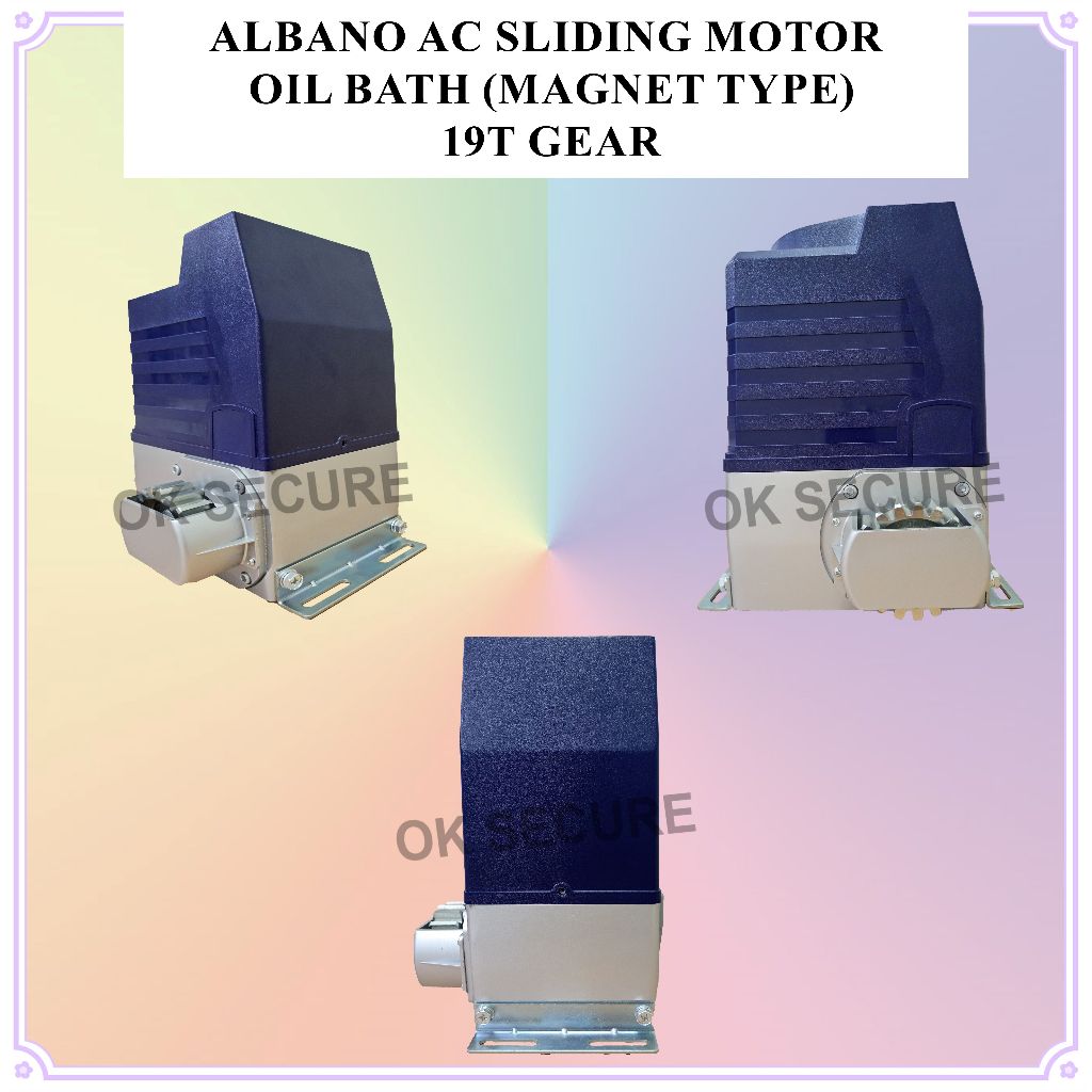 Autogate Albano AC Sliding Motor With Oil BATH (Magnet/Spring) 19T ...