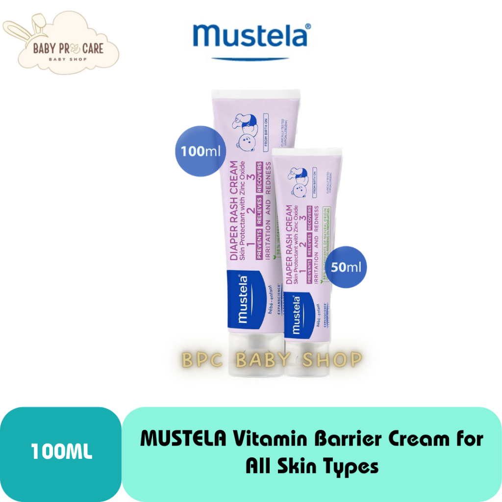 MUSTELA Vitamin Barrier Cream for All Skin Types (50ML / 100ML ...