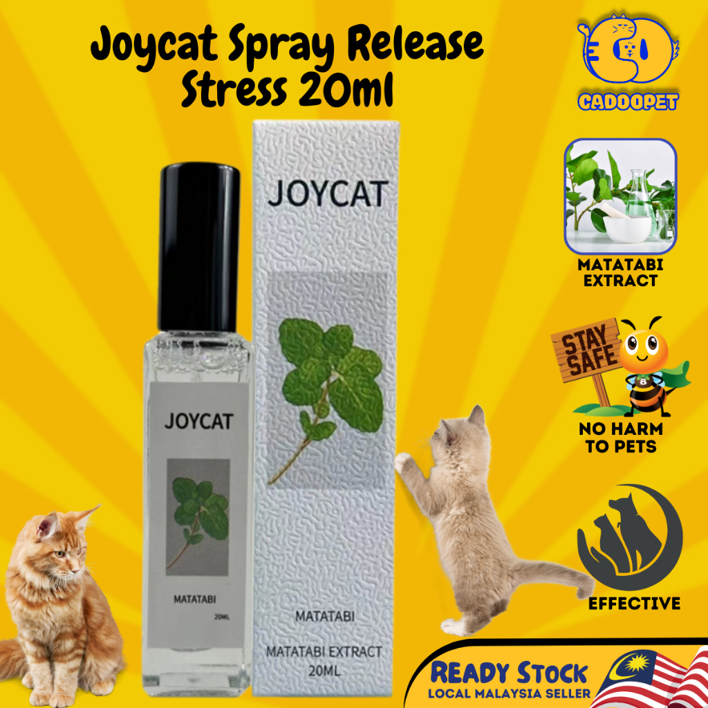 JoyCat Spray Release Stress Spray 20ml Cat Happy Water Spray Matatabi Extract Cat Toy Spray ...