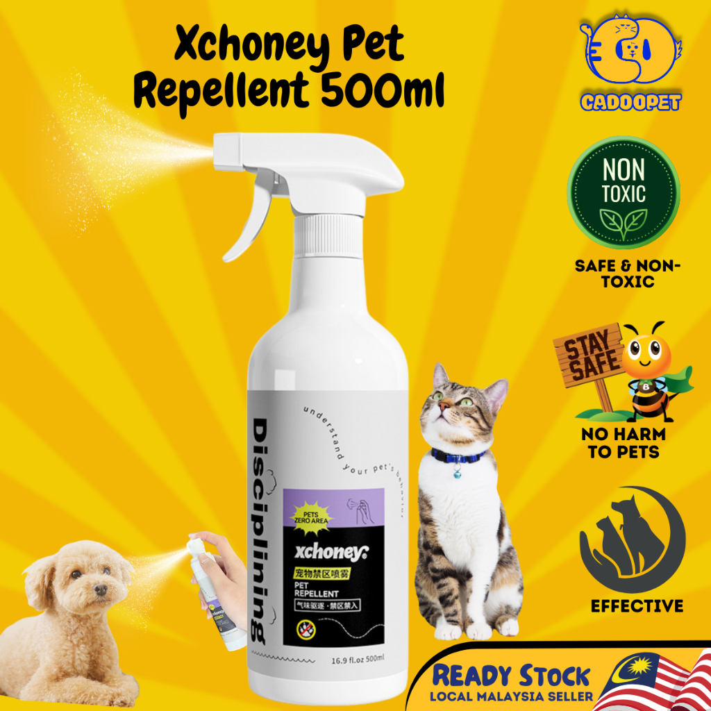Xchoney Pet Repellent Spray 500ml Indoor Outdoor Cat Training Natural ...