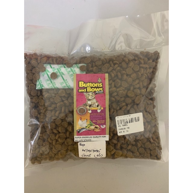 Button And Bows Cat Food (New Formula) REPACK 500g | Shopee Malaysia