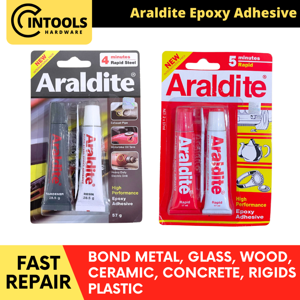 ARALDITE Rapid Steel Epoxy Adhesive Shoes Repair Furniture Crack Fix ...
