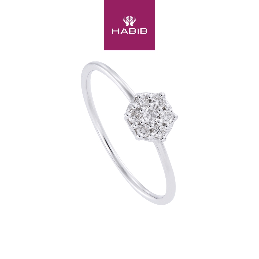 HABIB Diamond Ring in 375/9K White Gold 265341222 | Shopee Malaysia