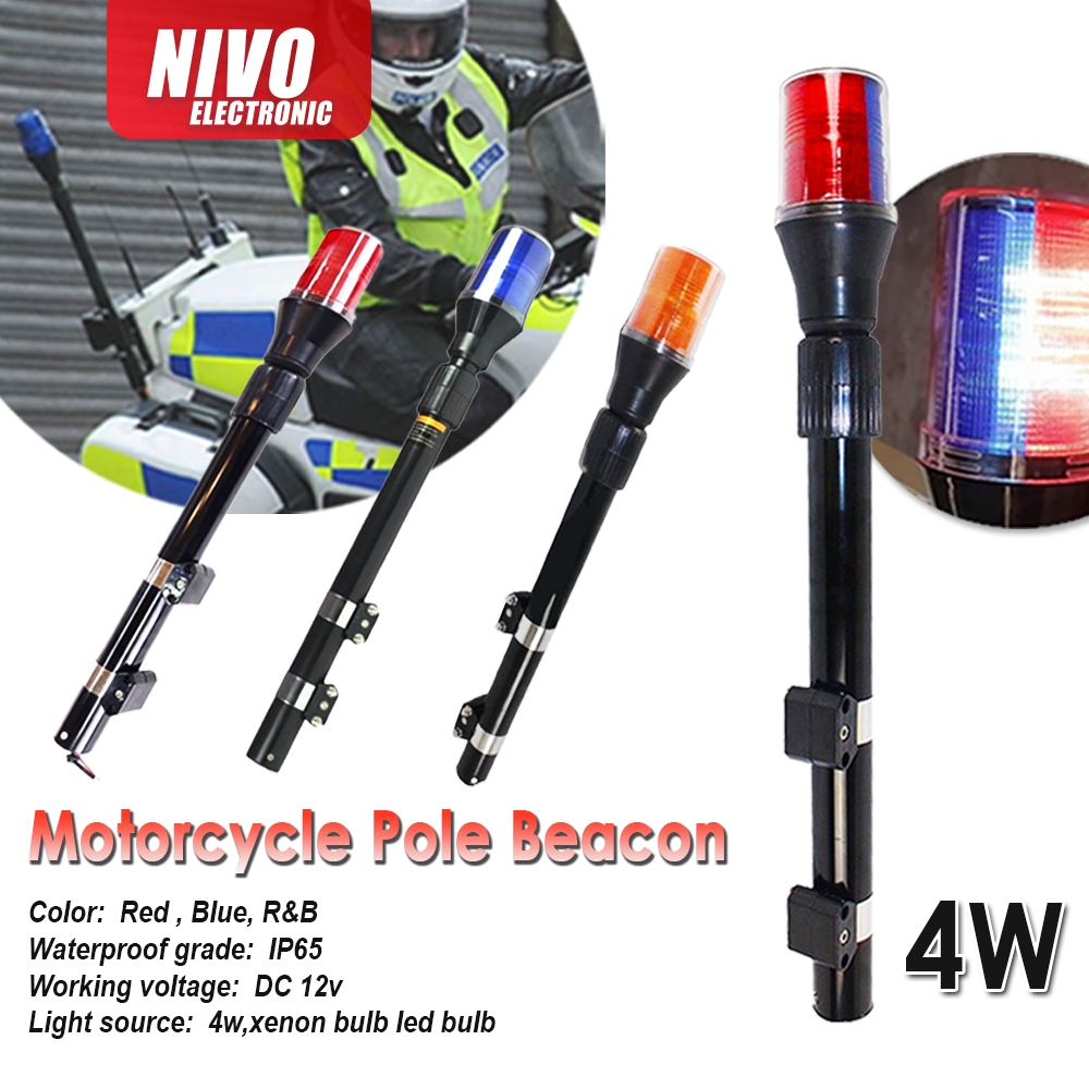 Stick 4W Federal LED S/Light - Red and Blue LED Light Police motorcycle ...