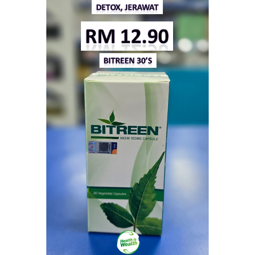 Bitreen 30's [exp: 7/2024] [neem capsule, jerawat, detox, cuci darah ...
