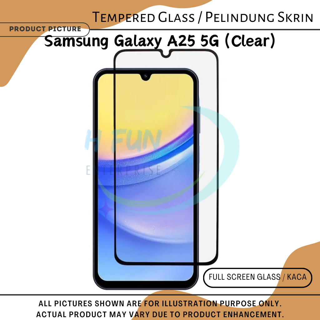 [Kaca] HFE Samsung Galaxy A25 5G Clear Full Screen Pelindung Skrin ...