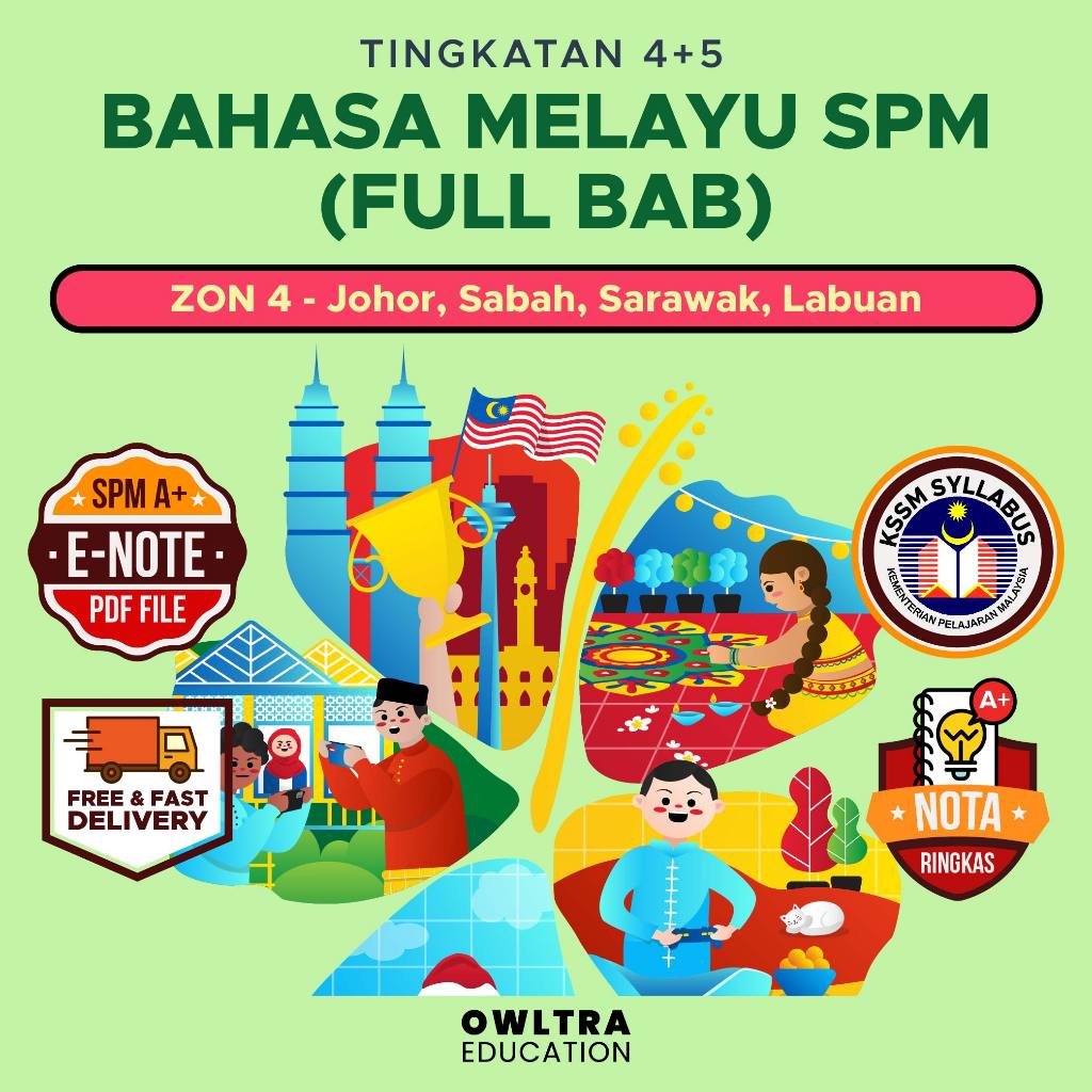 (NO DELIVERY FEE) NOTA LENGKAP BAHASA MELAYU BAHASA MALAYSIA SPM FULL BAB (KSSM) Buku Rujukan A+ ...