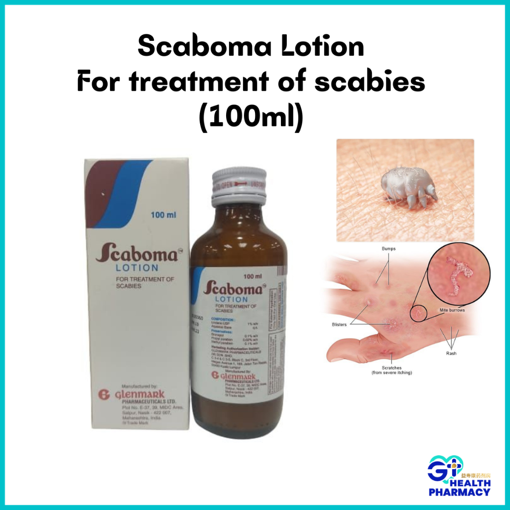 Scaboma Lotion 100mL (For treatment of scabies/kutu) | Shopee Malaysia
