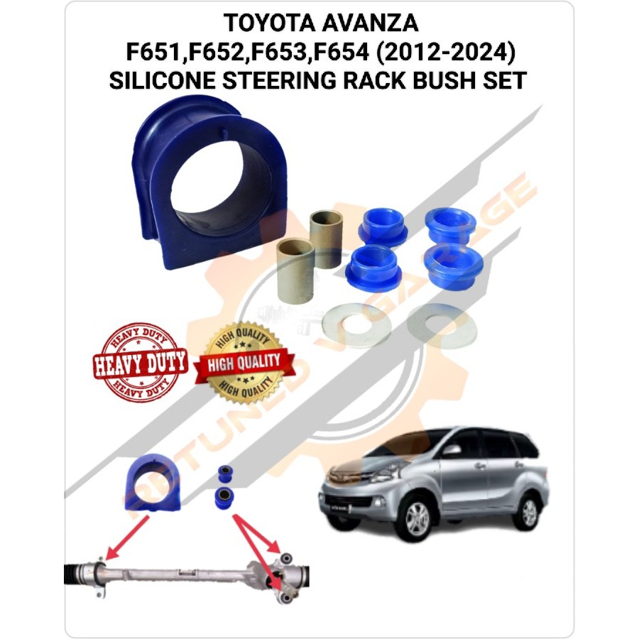 TOYOTA AVANZA F651,F652,F653,F654 (2012-2024) SILICONE STEERING RACK ...