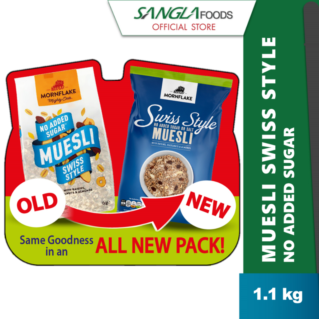 Mornflake Classic Muesli Cereal Swiss Style (No Added Sugar) (1.1kg ...