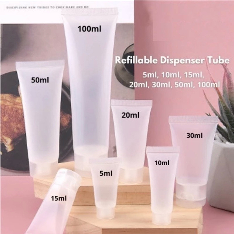 5ml 10ml 15ml 20ml 30ml 50ml 100ml Frosted Travel Soft Squeeze Tube | Shopee Malaysia