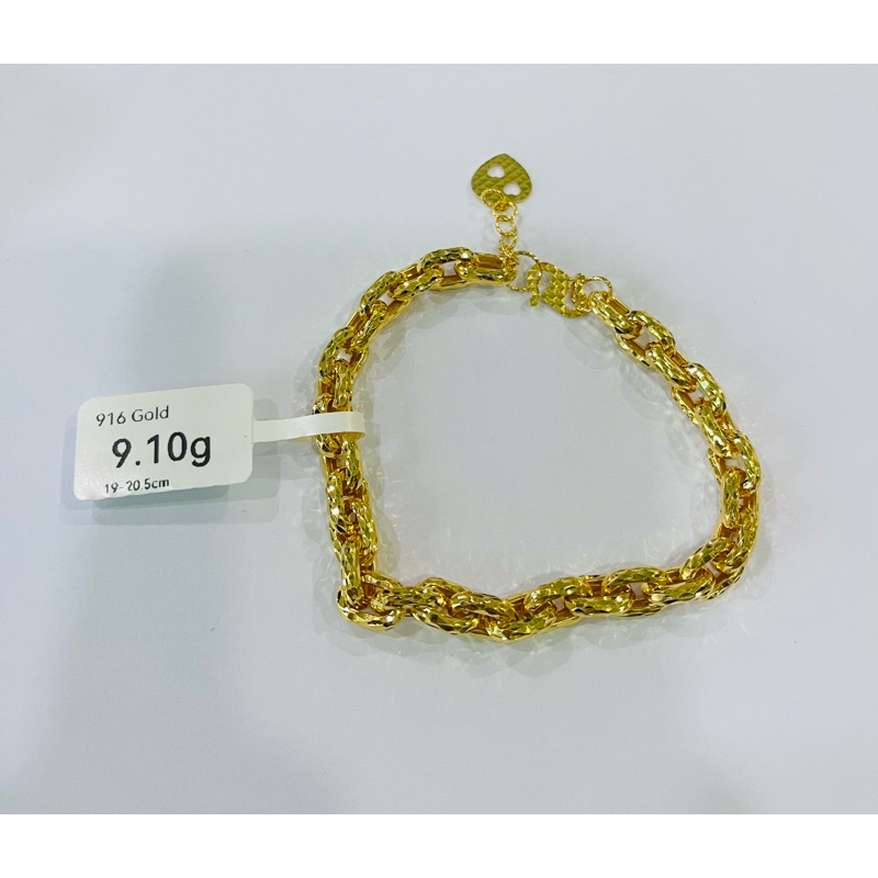 Youloong Gelang Tangan Sauh cutting EMAS916/ Sauh Design bracelet ...