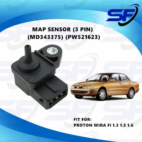 PROTON WIRA FI 1.3 1.5 1.6 1993-2009 YEAR MAP SENSOR MD343375 PW521623 ...