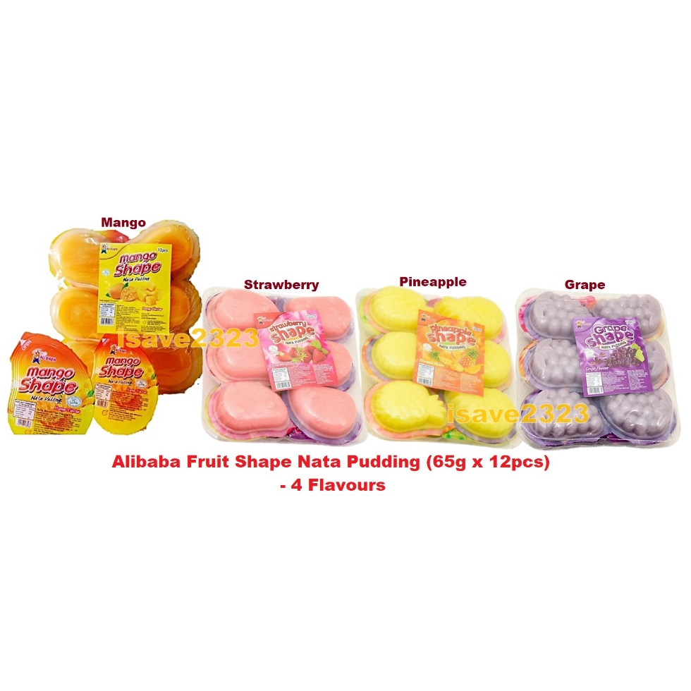 [HALAL] Alibaba Fruit Shape Nata Pudding (65g x 12pcs) - Mango ...