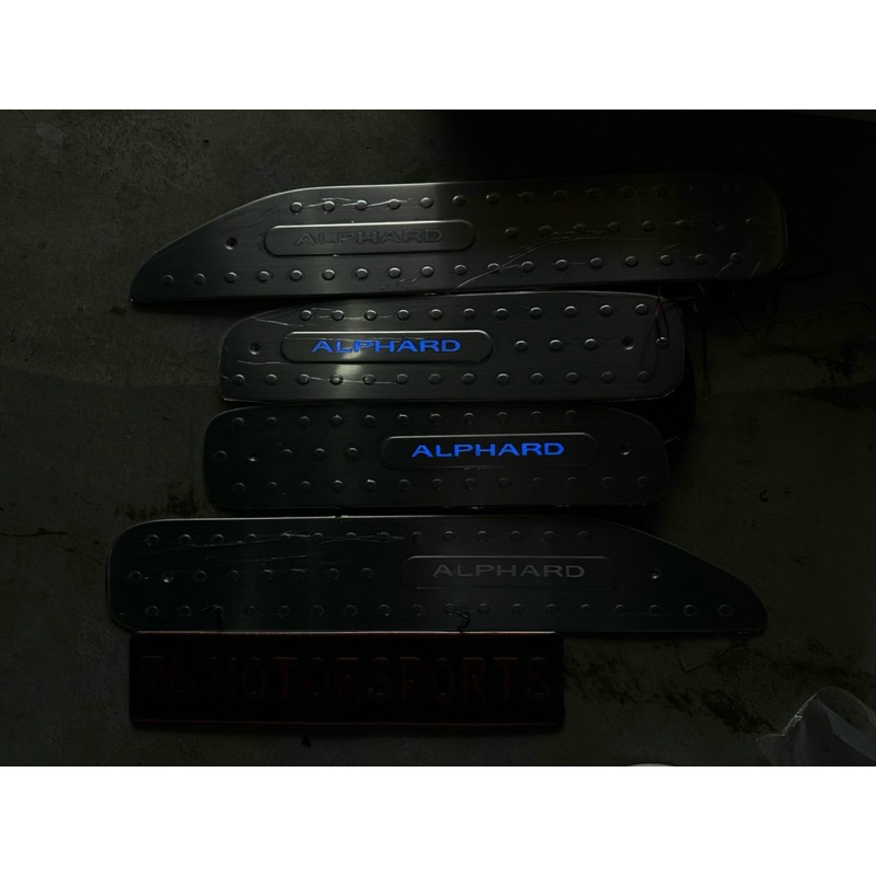 Toyota alphard anh10 4pcs foot door side step steel lip foot scuff 2003 ...