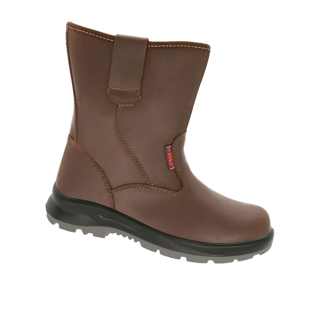 OSCAR SAFETY BOOTS 808 DARK BROWN - Leather Pull On Boot ( Certified ...