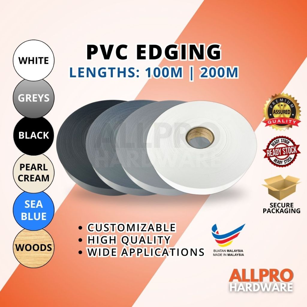 PVC Edging Banding Sisi Papan Kulit Papan Pagar Hijau Dawai (22mm/25mm ...