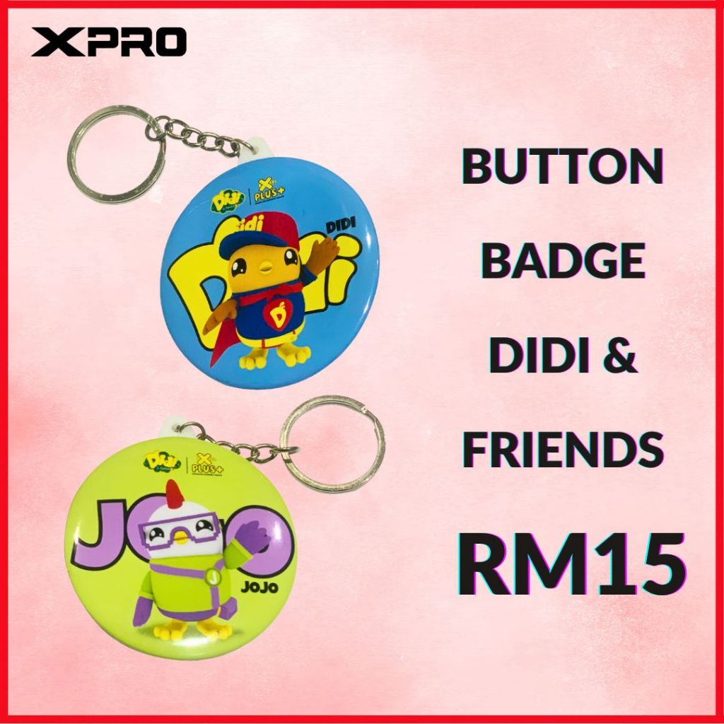 BUTTON BADGE DIDI & FRIENDS EXCEL PLUS XPLUS | Shopee Malaysia
