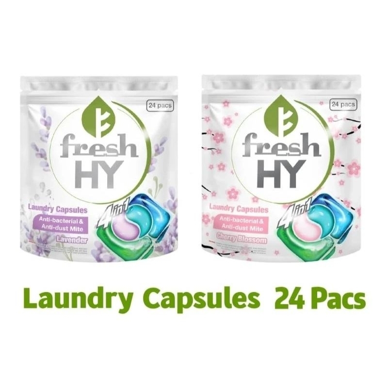 FRESH HY 4in1 Laundry Capsules Refill Pack (10ml x 24pcs) | Shopee Malaysia