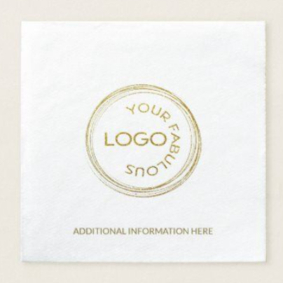 Custom Business Logo Napkin Event Napkin Cocktail Custom Wedding Napkin ...