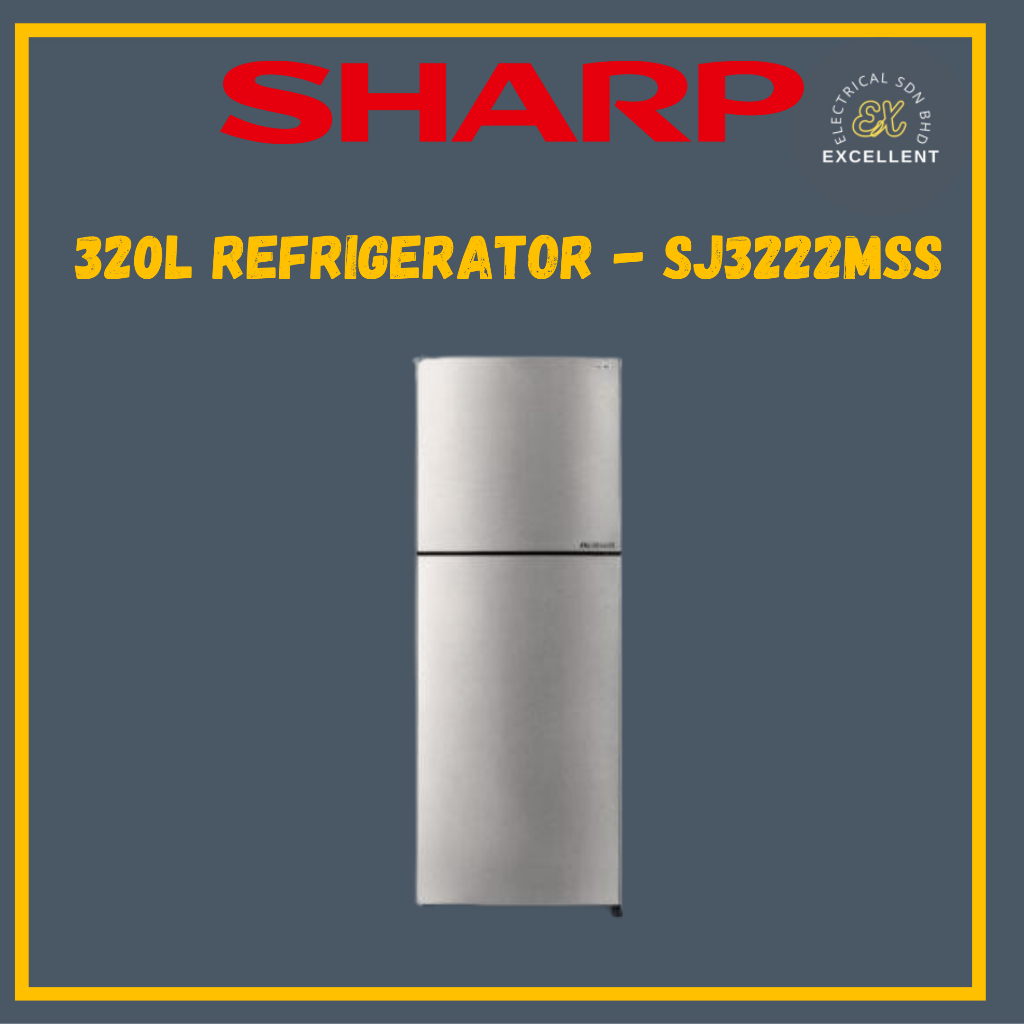 SHARP 320L Refrigerator - SJ3222MSS | Shopee Malaysia