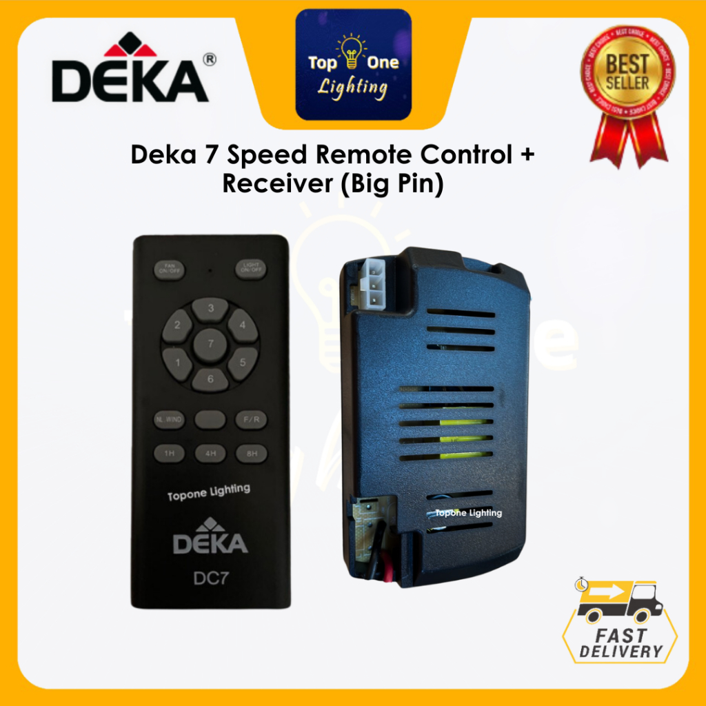 DEKA Ceiling Fan 7 Speed Remote Control and PCB Board (DC7)(for DC ...