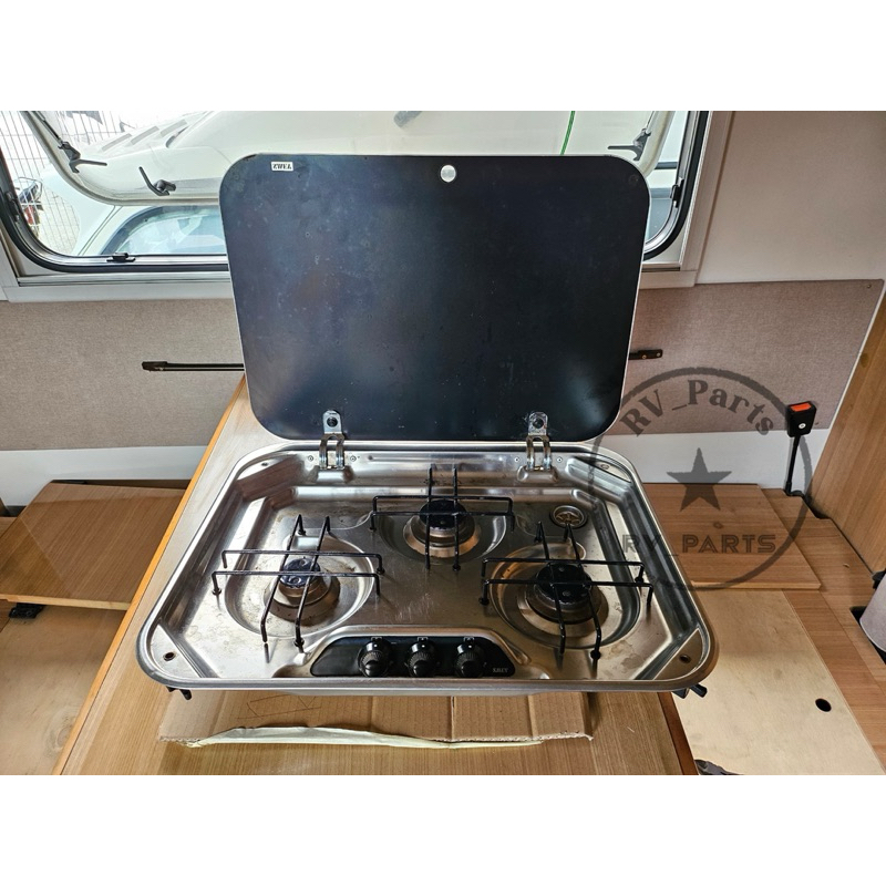 (Used) RV Burner Hob With Glass Lid for RV, Campervan, Motorhome ...