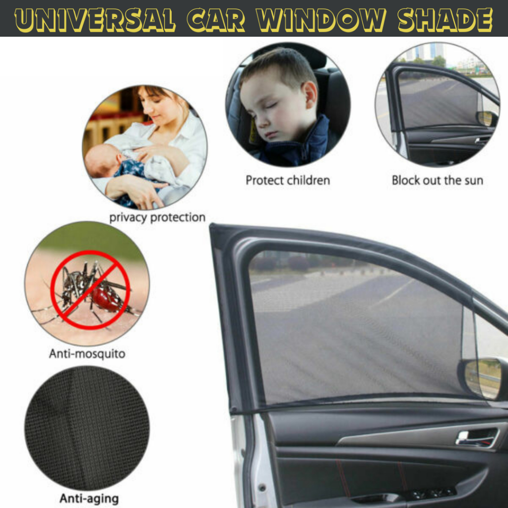 [ READY STOCK ] Car Window Sun Shade Car Window Net Car with Anti ...