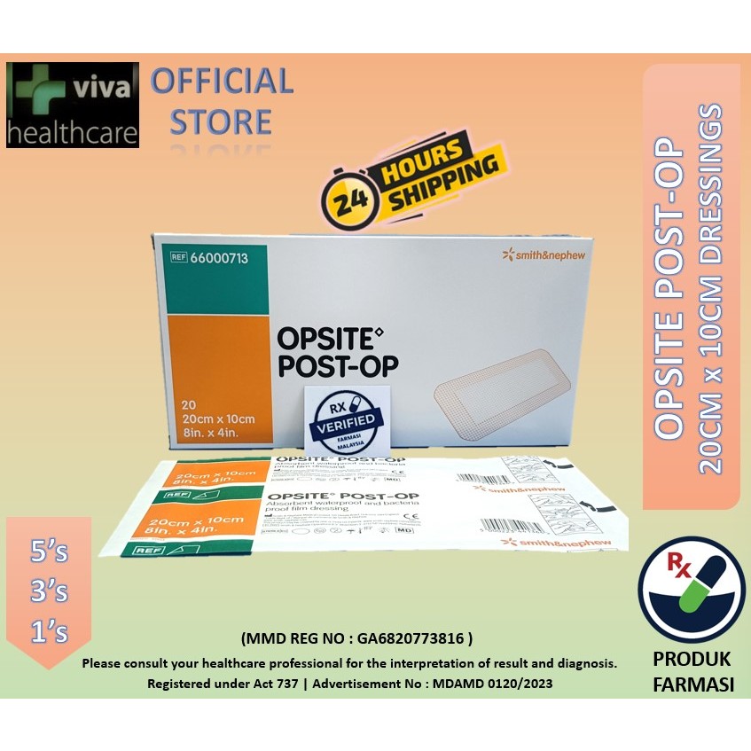(Loose) Opsite Post-Op 20cm x 10cm 66000713 Smith & Nephew Adhensive ...