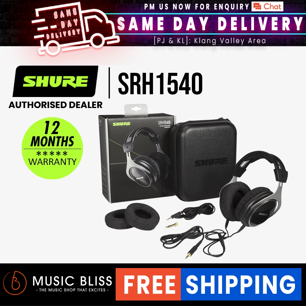 Shure SRH1540 Closed-back Mastering Studio Headphones (SRH-1540 / SRH ...