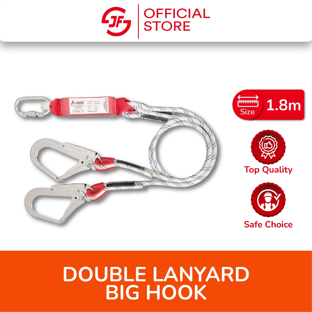 Astabil/JF-Astabil Double Lanyard Big Hook C/W 1Pc Energy Absorber ...