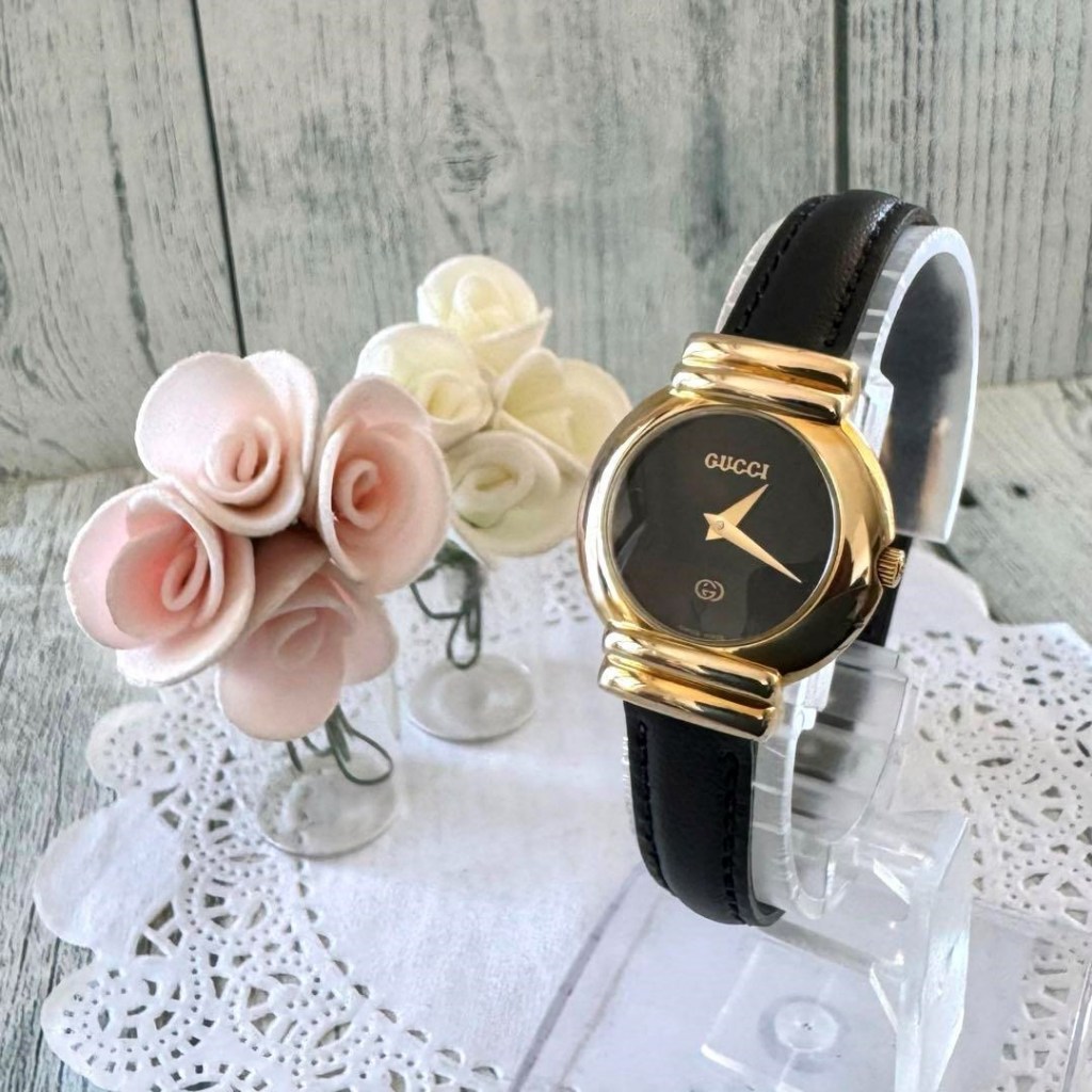 (M) [Battery replaced] GUCCI Gucci watch 5300L black gold | Shopee Malaysia