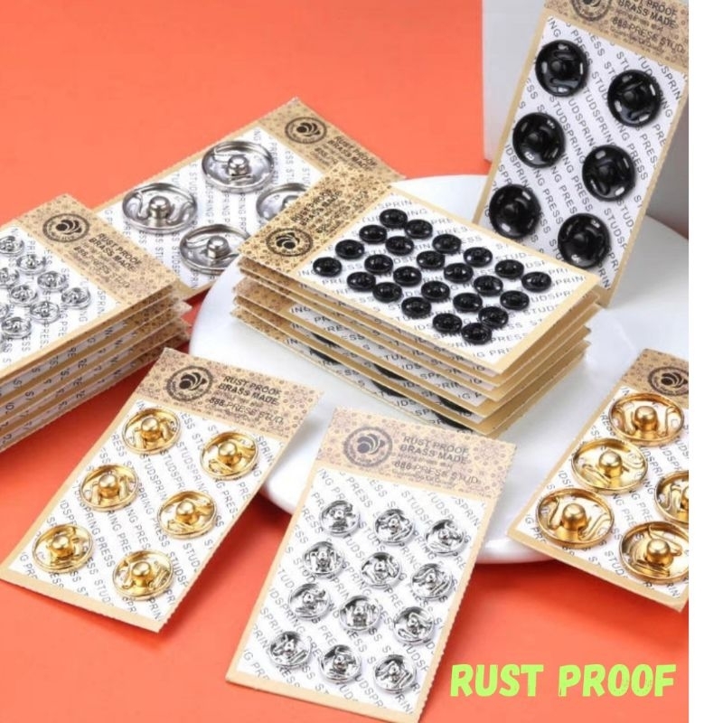 Rust Proof Snap Fashteners Spring Press Stud Butang Ketip | Shopee Malaysia