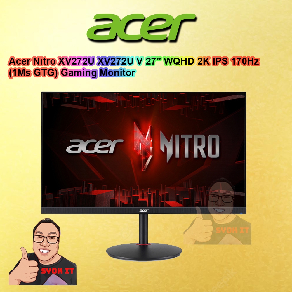 Acer Nitro XV272U 27" WQHD IPS 170Hz (1Ms GTG) Gaming Monitor | Shopee ...