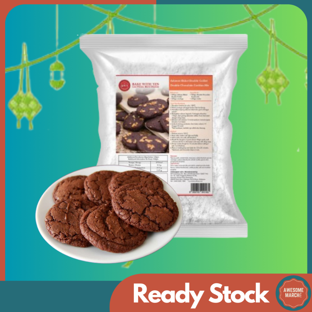 BWY Double Chocolate Cookies Mix 500g DIY Biscuit Raya EXP02/2026 ...