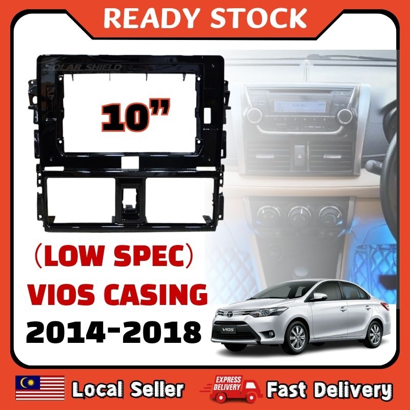 1pc Android Player Casing Toyota Vios 2014 2015 2016 2017 2018 10’'Inch ...