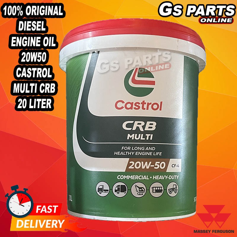🚜100% ORIGINAL DIESEL ENGINE OIL 20W50 CRB MULTI CASTROL 20 LITER | GS ...