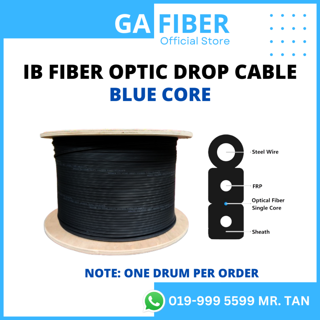 TM SPEC Outdoor Fiber Optic Drop Cable With IB 1Core - 1KM | Shopee ...