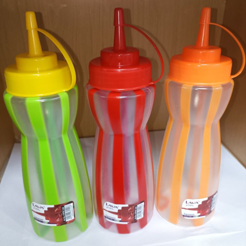 540ml Botol SOS Squeezer Bottle plastic Sauce Tomato Chilli BBQ ...