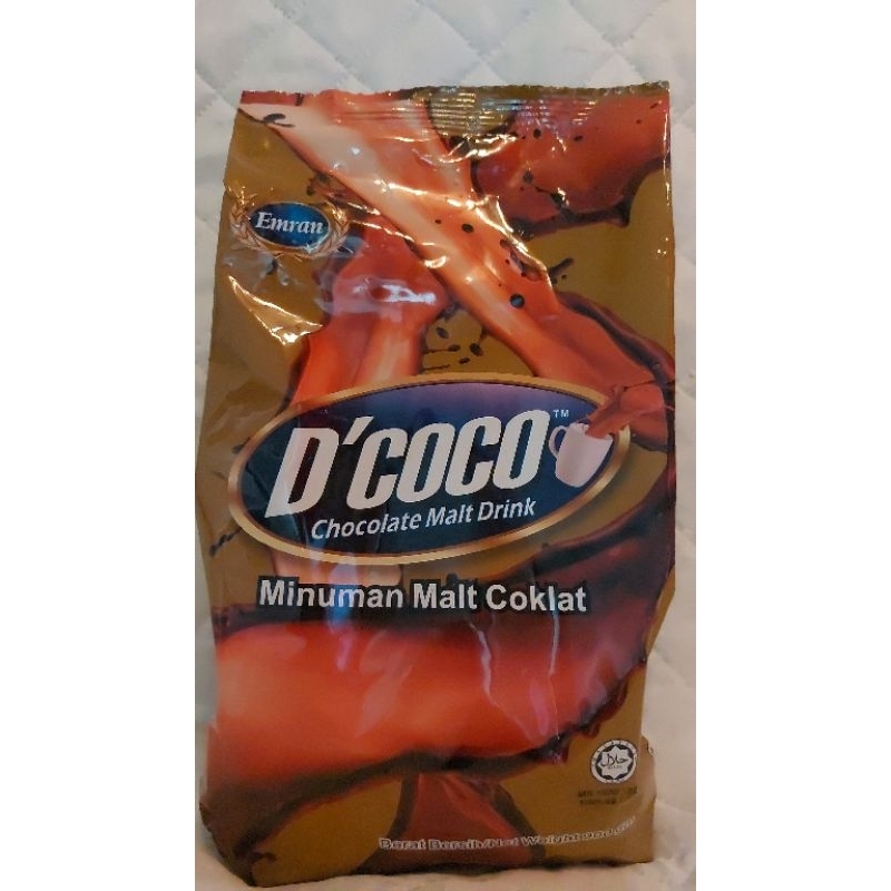 Ship 24h Emran D'coco Chocolate malt drink, serbuk coklat, chocolate ...
