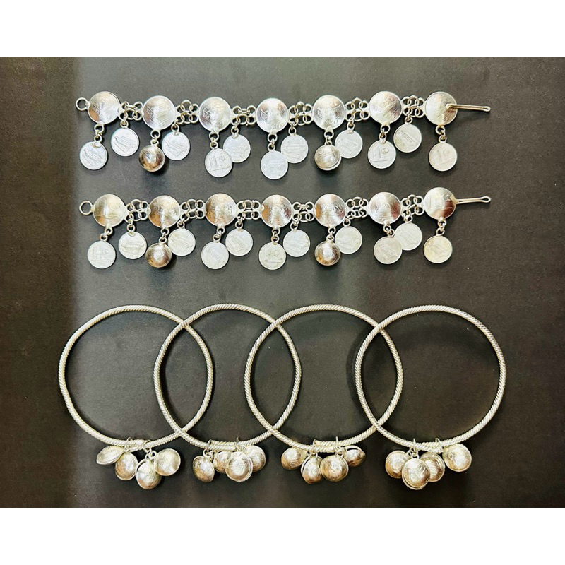(Aksesori Pakaian Tradisional Iban)Gelang Kaki Tawai Duit / Gelang Kaki ...