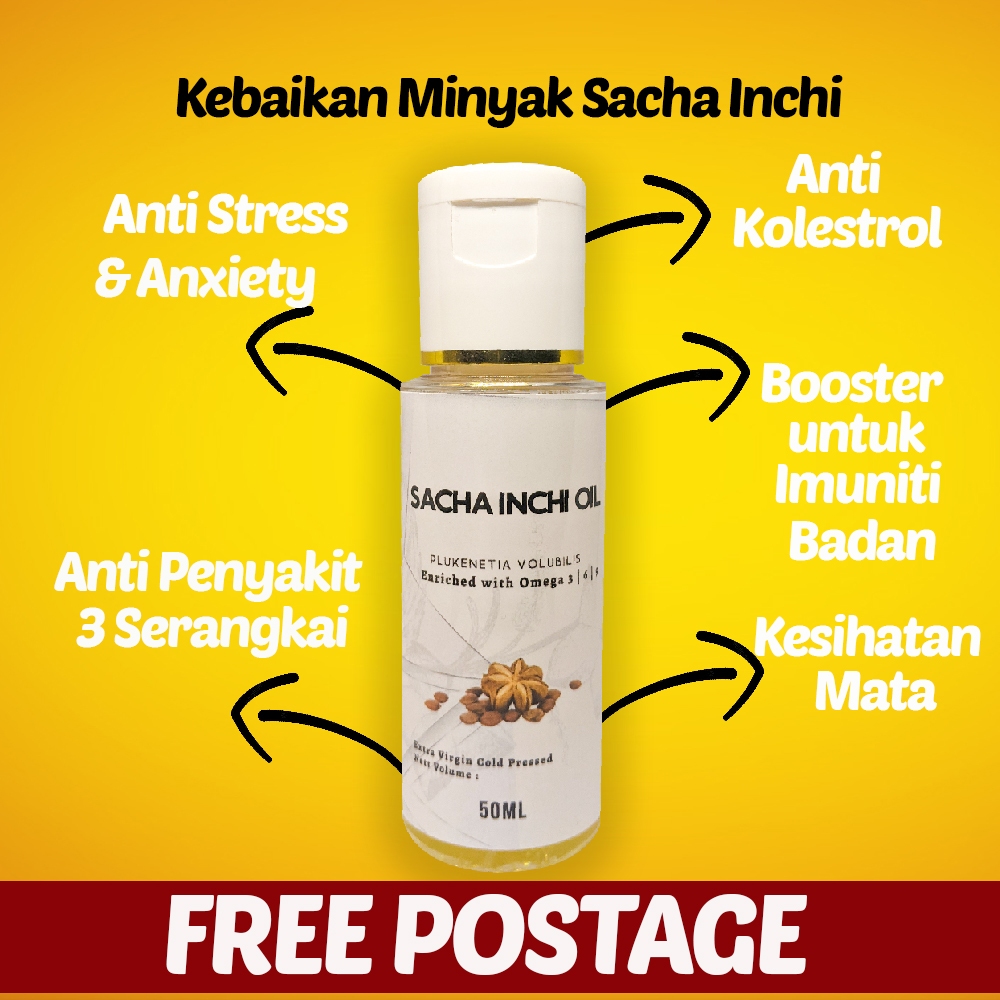 Sacha Inchi Oil Pure, Minyak Sacha Inchi Organic, Sacha Inchi | Shopee ...