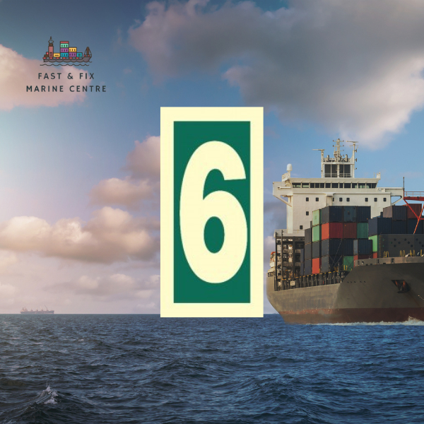 IMO SYMBOL NUMBER "6" (75MM X 150MM) (IMPA CODE: 344206) | Shopee Malaysia