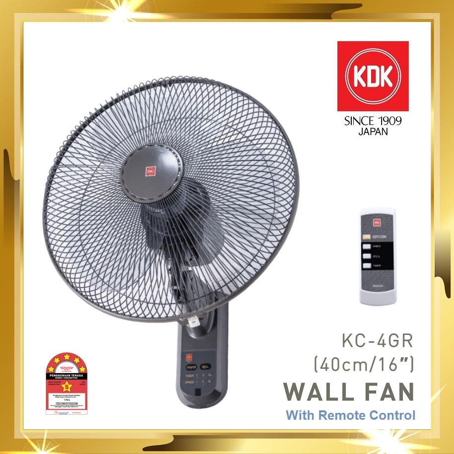 KDK WALL FAN KU408 16" / REMOTE KC-4GR 16" KC4GR / KU453 18 ...