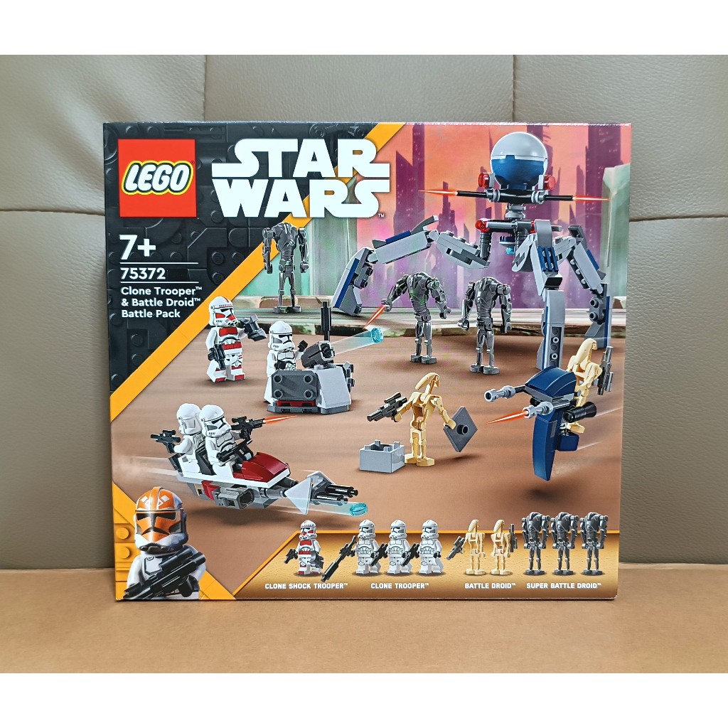 LEGO 75372 Star Wars Clone Trooper & Battle Droid Battle Pack | Shopee ...