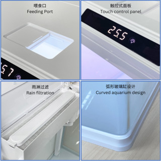 SOBO Mini Aquarium Fish Tank SD-380F SD-480F SD-580F T-830F Set Pump Filter LED Light Mini Bare ...