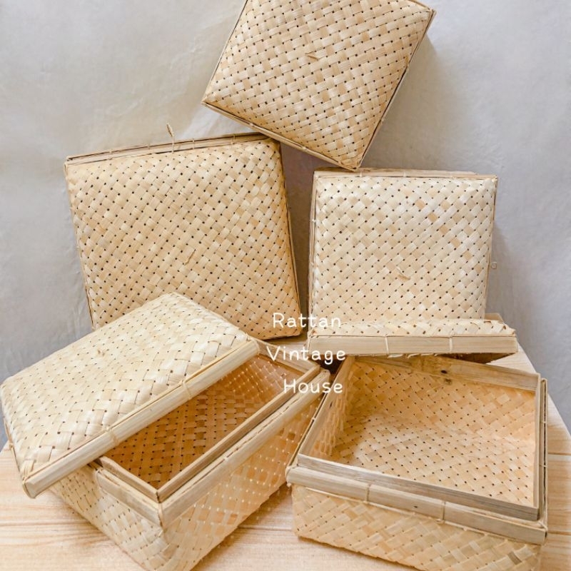 (Rattanvintage) 🔥 Bamboo Box Hamper | Bamboo Gift Box | Souvenir Box ...